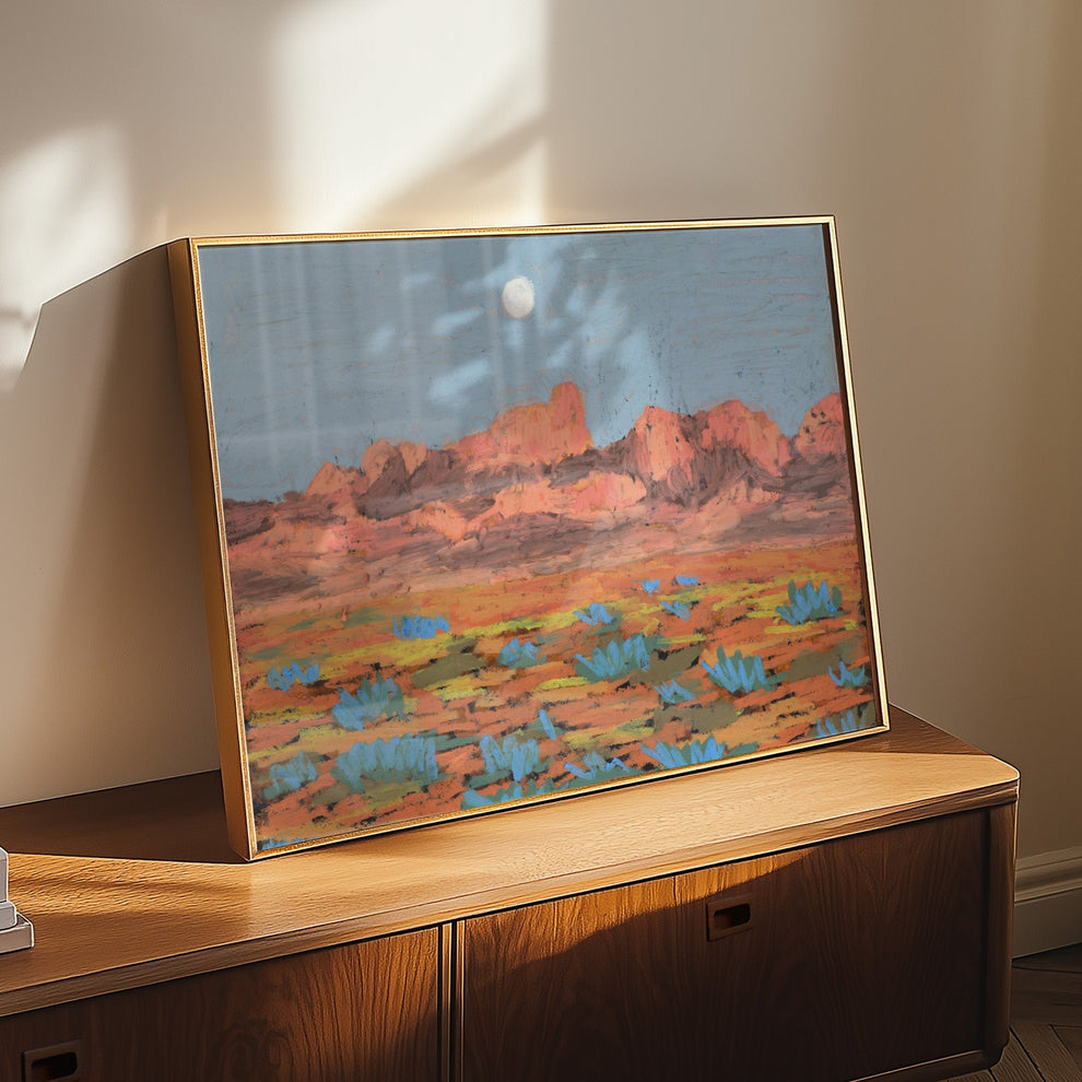 Big Bend Art Print - El Baker Art Pastel Desert Landscape