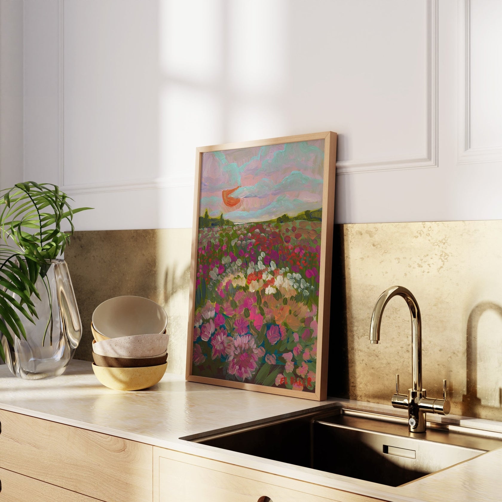 California Flower Farm Print - El Baker Art Fine Art Print