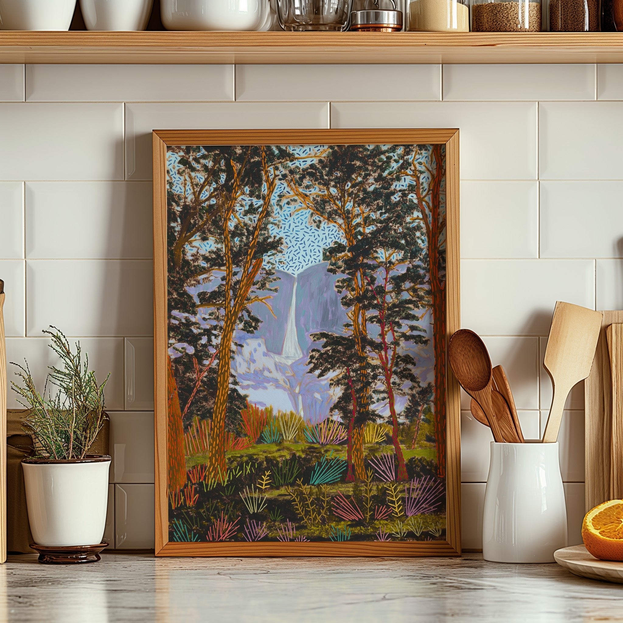 Embroidered Original Yosemite National Park Art Print – El Baker Art